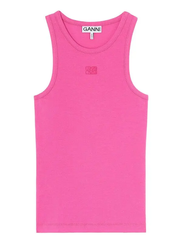 GANNI Tank Top - Pink