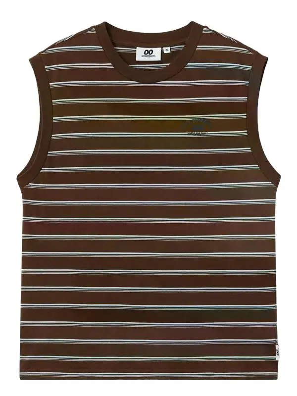 CHOCOOLATE Stripe-pattern Vest - Brown
