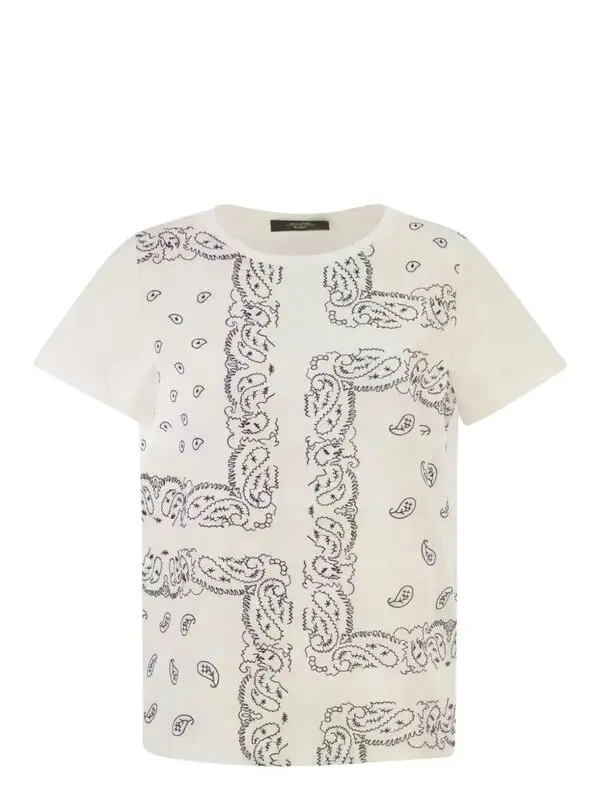 Max Mara Embroidered T-shirt - White