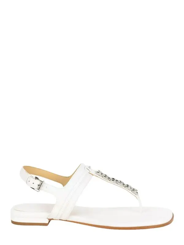 Michael Kors Chain Detail Sandals - White
