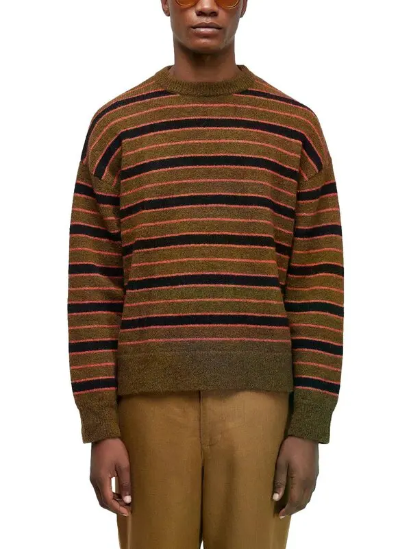 OSKLEN Striped Crewneck Sweater - Brown