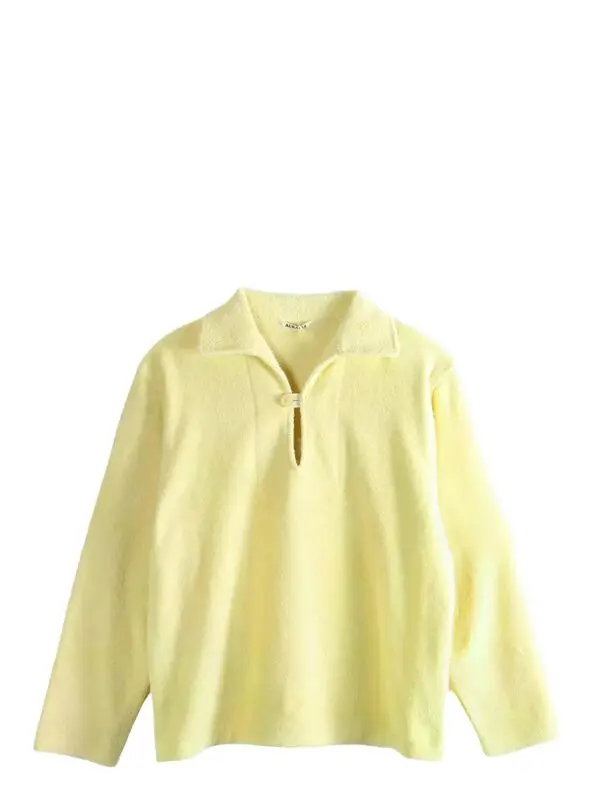 Auralee Collared Sweater - Yellow