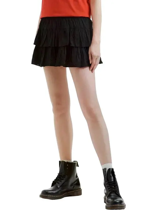 CHOCOOLATE Mini Ruffled Skirt - Black
