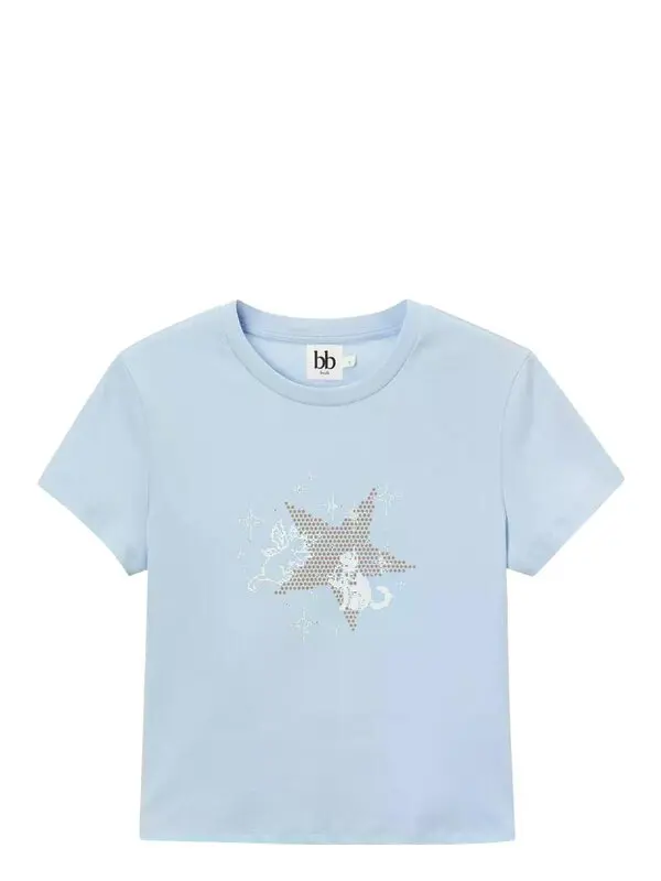 B+AB Star-graphic T-shirt - Blue