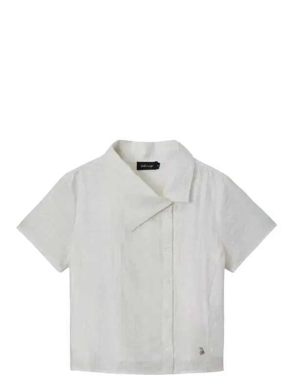 TOUT A COUP Asymmetric Crinkled-effect Shirt - White