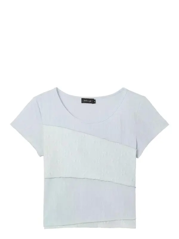 TOUT A COUP Panelled Short-sleeve T-shirt - Blue