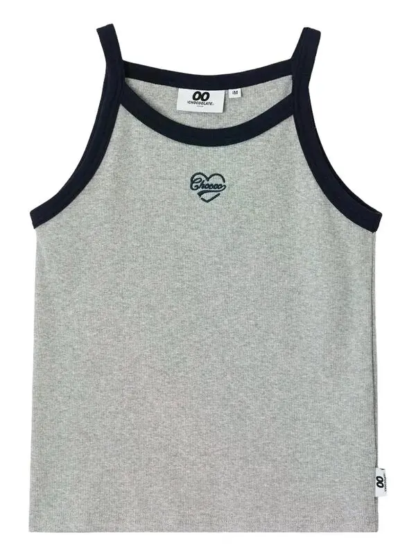 CHOCOOLATE Racerback Tank Top - Grey