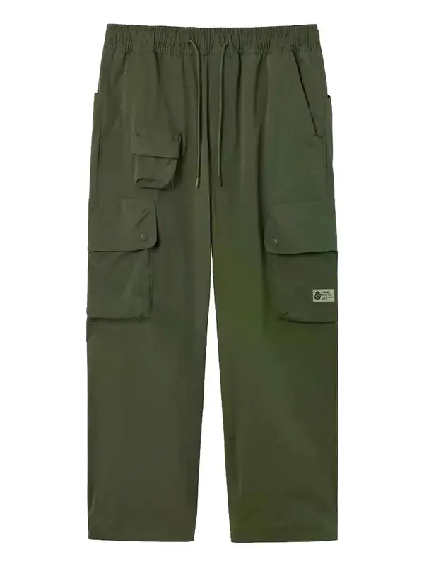 FINGERCROXX Drawstring Waist Cargo Pants - Green