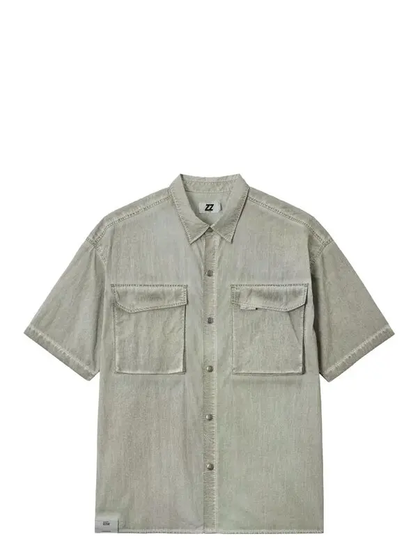 Izzue Pocket Short-sleeved Shirt - Grey