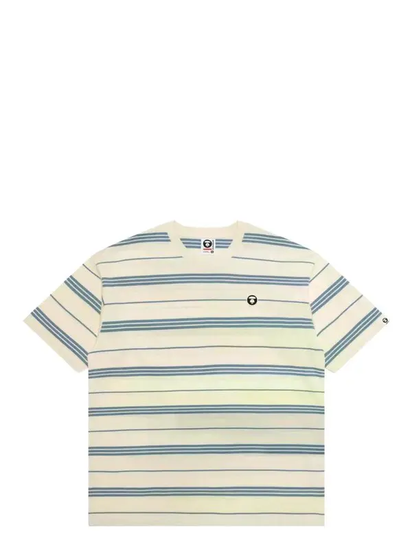 AAPE BY *A BATHING APE Striped Logo T-shirt - Neutrals