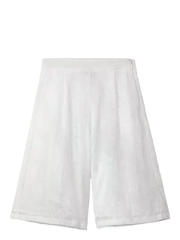 TOUT A COUP Textured Shorts - White