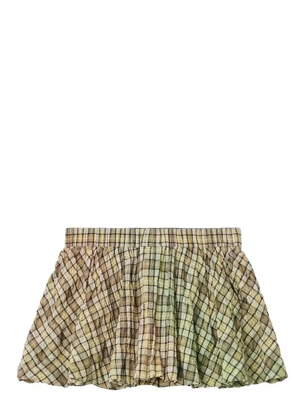 CHOCOOLATE Plaid Mini Skirt - Neutrals