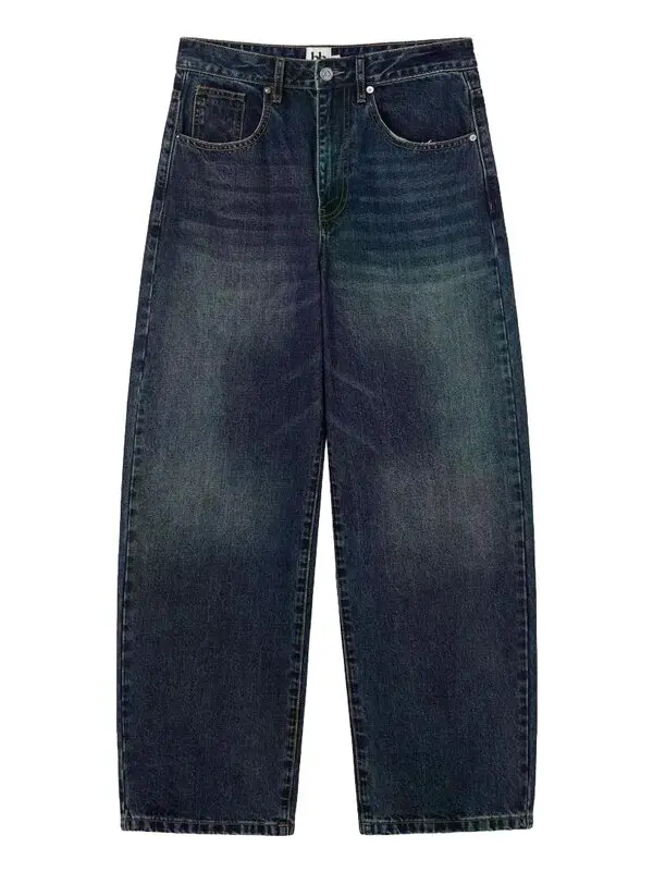 B+AB Faded-effect Wide-leg Jeans - Blue