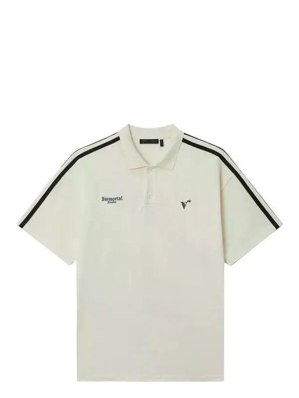 FIVE CM Stripe-detail Polo Shirt - Neutrals
