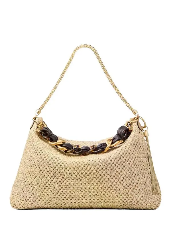 JIMMY CHOO Callie Zip Fastening Shoulder Bag - Neutrals
