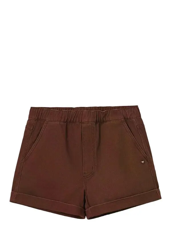 CHOCOOLATE Logo-patch Shorts - Brown