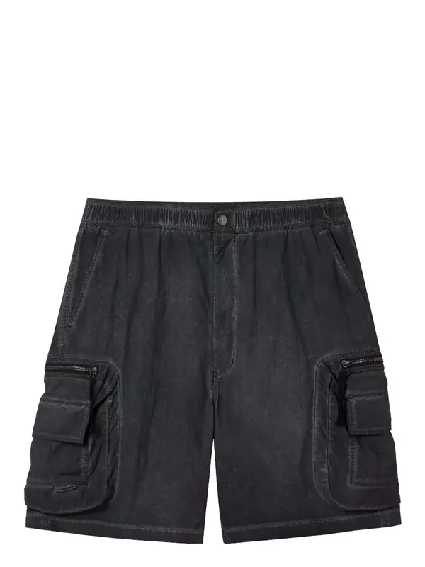 Izzue Faded-effect Cargo Shorts - Grey