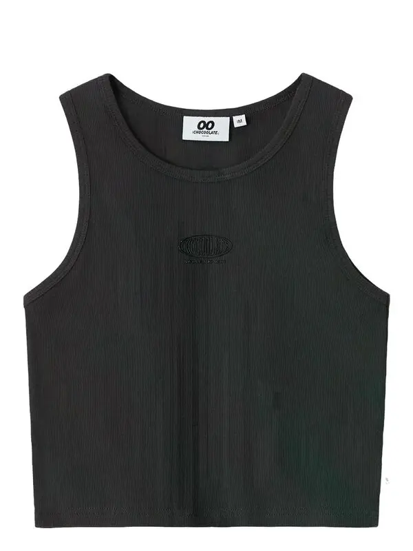 CHOCOOLATE Logo-embroidered Sleeveless Top - Grey