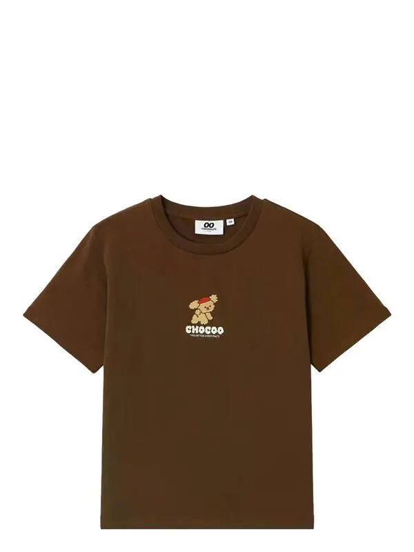 CHOCOOLATE Logo-embroidered T-shirt - Brown