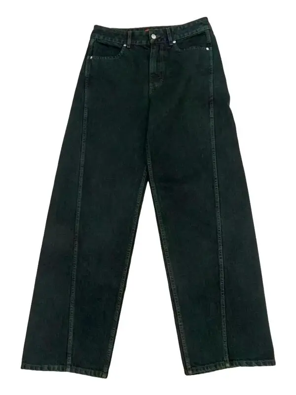 Eckhaus Latta Asymmetric-seam Jeans - Green