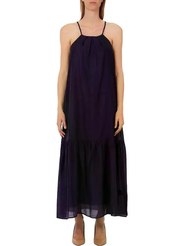 Liu Jo Gathered Sleeveless Dress - Purple