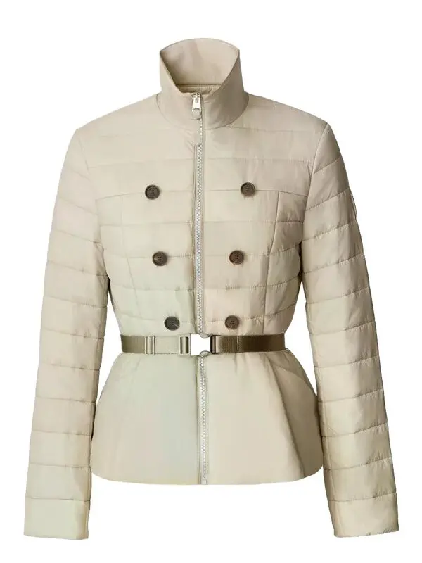 Mackage Serafina Belted Quilted Jacket - Neutrals