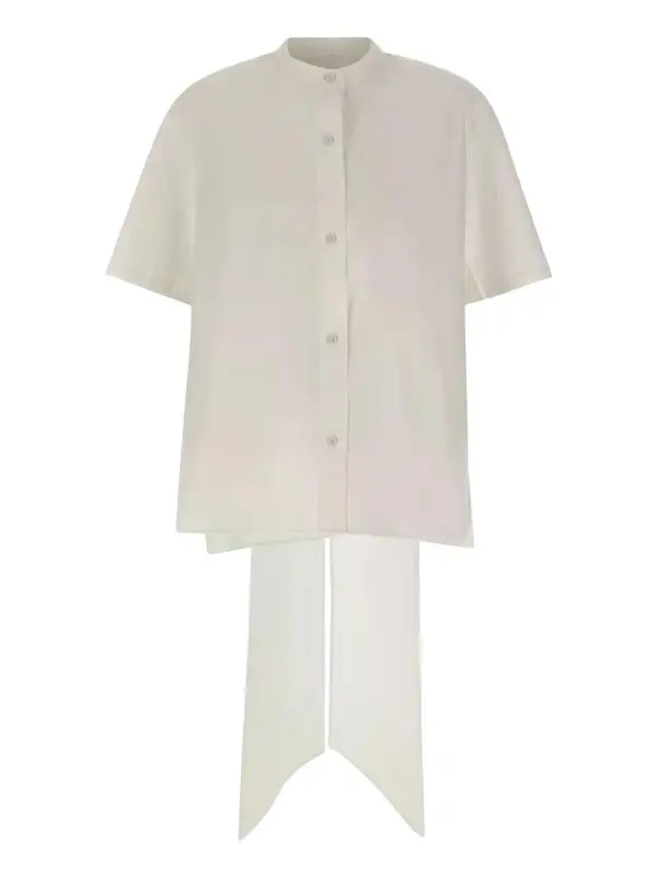 THE GARMENT Mandarin Collar Bands Shirt - White
