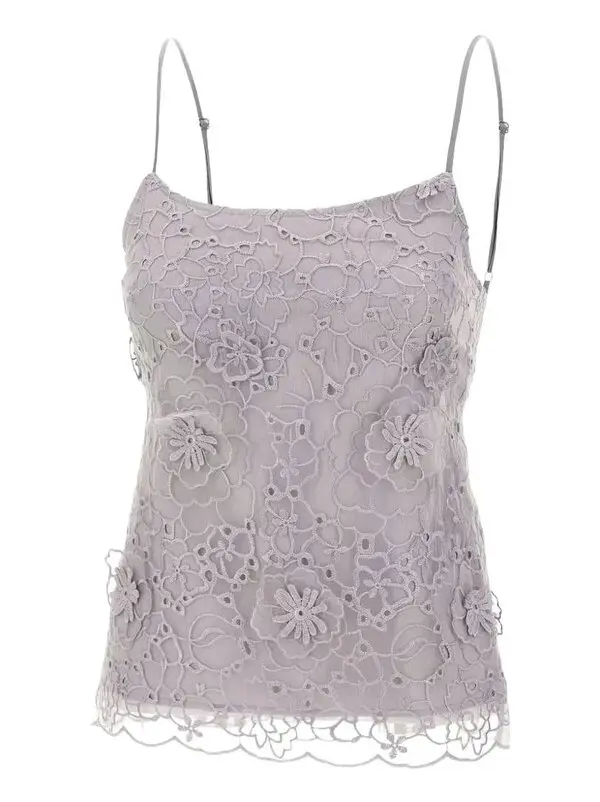 THE GARMENT Sydney Floral Embroidered Top - Purple