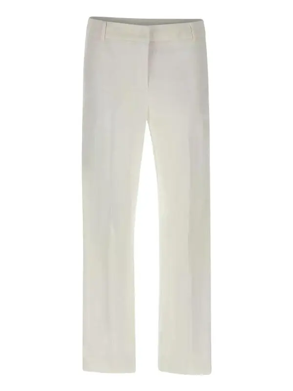 Marella Crease Trousers With Belt Loops - White