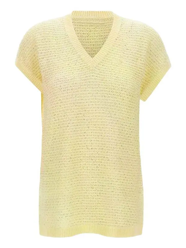 Fabiana Filippi Sequined V-neck Sweater - Yellow