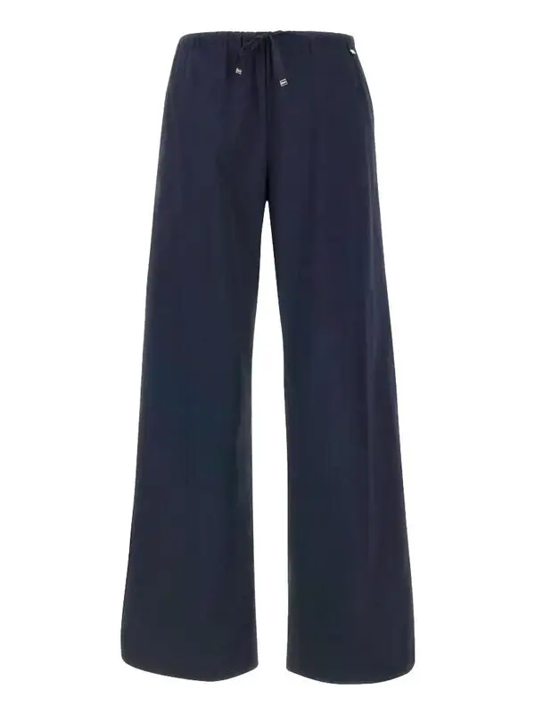 Herno Elasticated Wide-leg Trousers - Blue