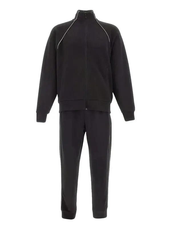 BOSS Pique Piped Tracksuit Set - Black
