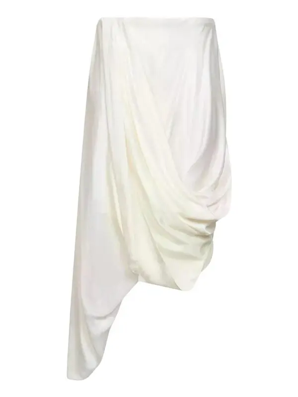 MAISON MARGIELA Asymmetric Midi Skirt - White