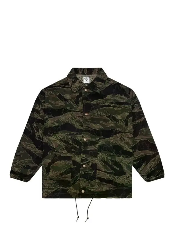 SOUTH2 WEST8 Skull Quilting Camo-print Jacket - Green