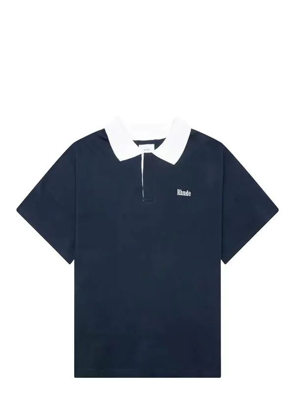 Rhude Logo-detail Polo Shirt - Blue