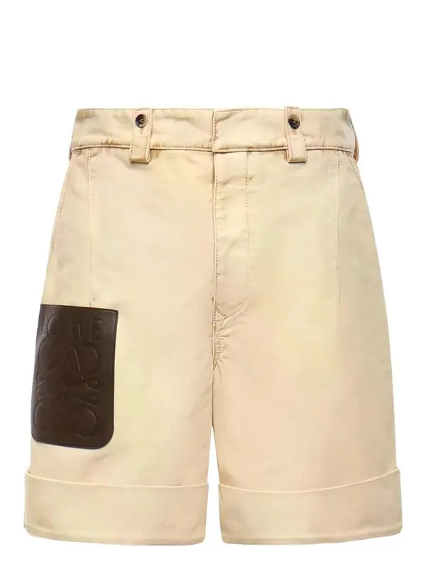 Loewe Cuffed Shorts - Neutrals