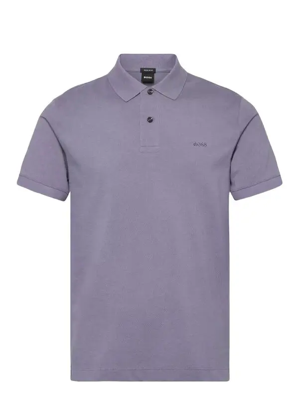 BOSS Buttoned Polo Shirt - Purple