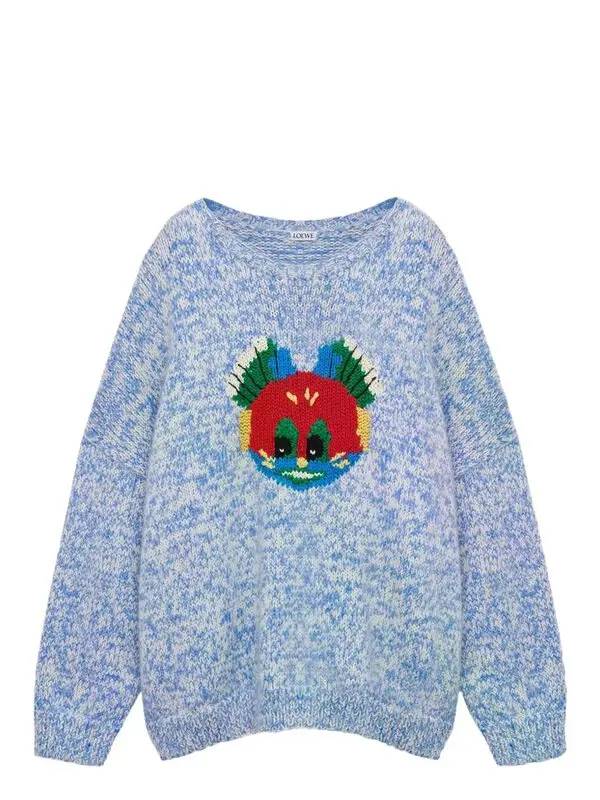 Loewe X Louis Wain Crew-neck Sweater - Blue