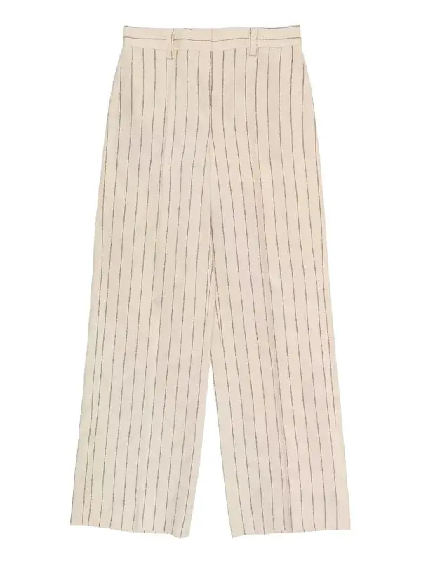 SLOWEAR Pinstripe Trousers - Neutrals