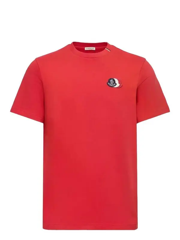 Moncler Logo-embroidered T-shirt - Red