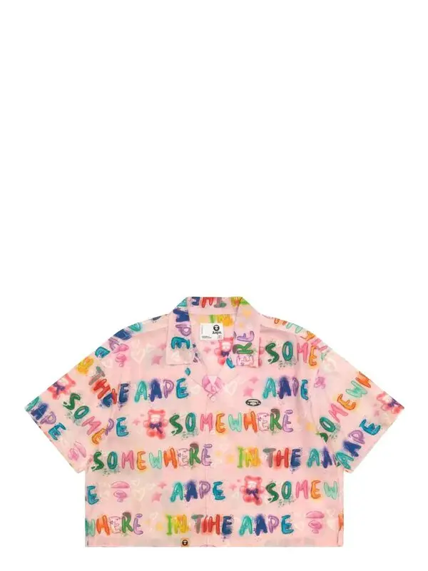AAPE BY *A BATHING APE Graphic-print Shirt - Pink