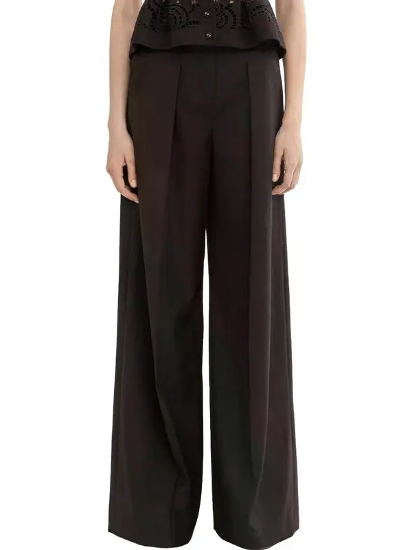 NISSA High-rise Trousers - Black