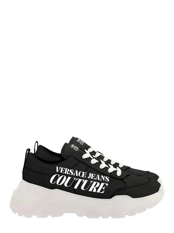 Versace Logo-lettering Sneakers - Black