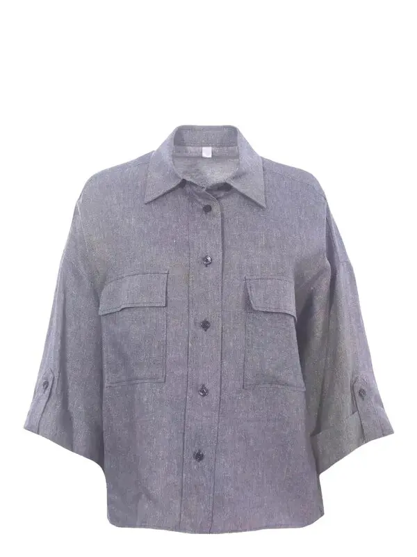 Eleventy Buttoned Shirt - Blue