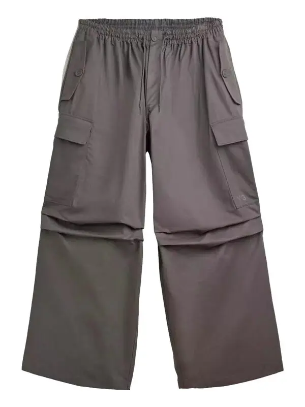 Y3 Cotton Twill Cargo Trousers - Grey