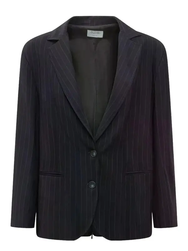 LE SULLY STUDIO Pinstripe Button Jacket - Blue