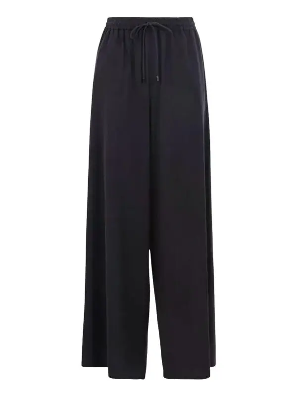 Max Mara Elasticated Wide-leg Trousers - Blue