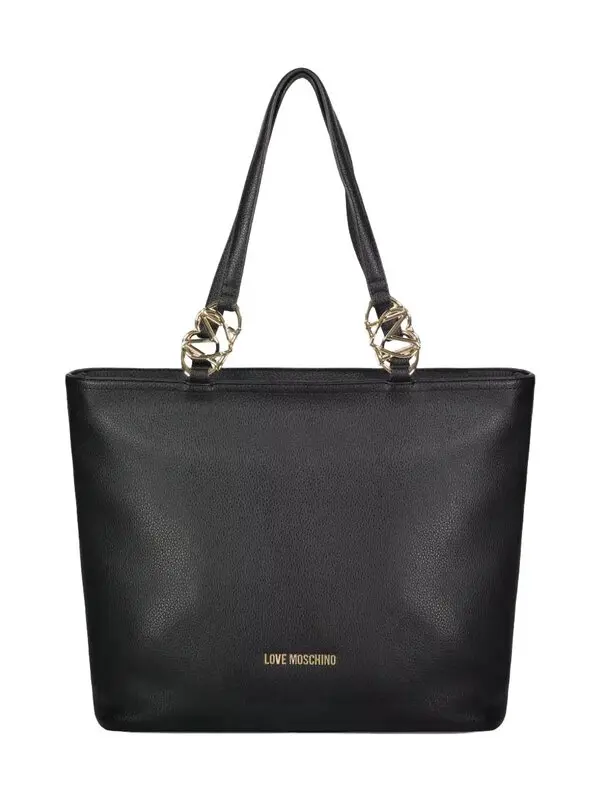 Moschino Logo-plaque Tote Bag - Black