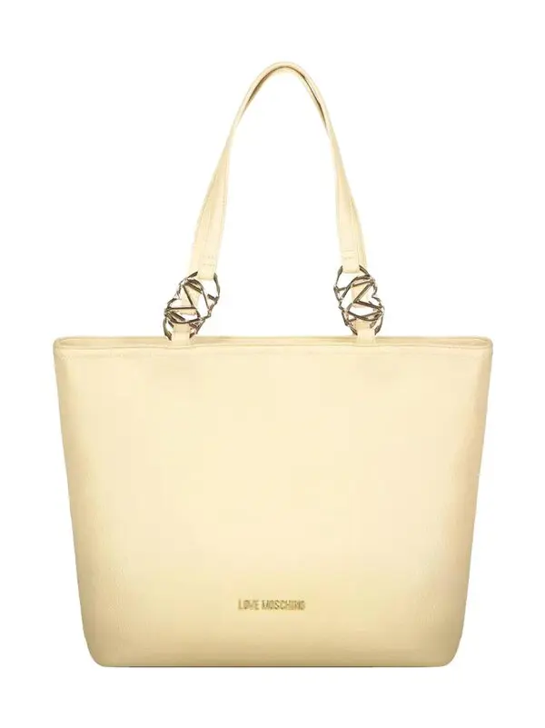 Moschino Logo-plaque Tote Bag - Neutrals