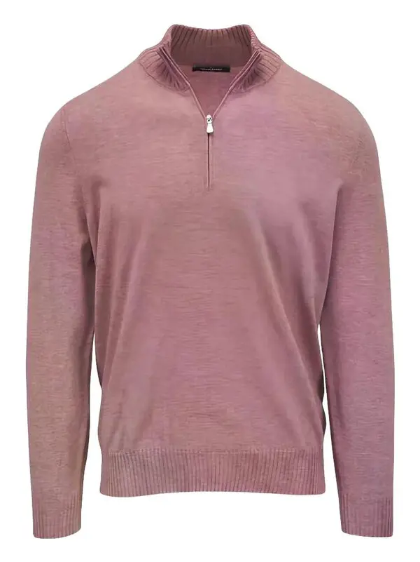 GRAN SASSO Zip-neck Sweater - Pink